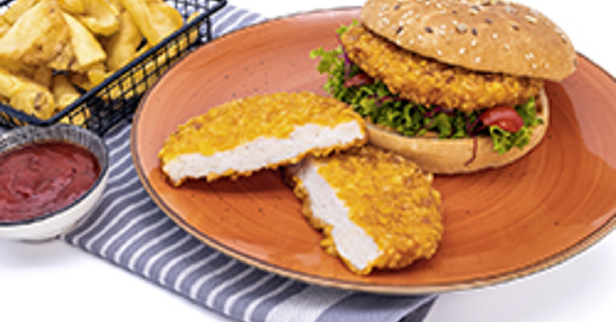 Crunchy chicken burger, cooked - Alles für den Gast